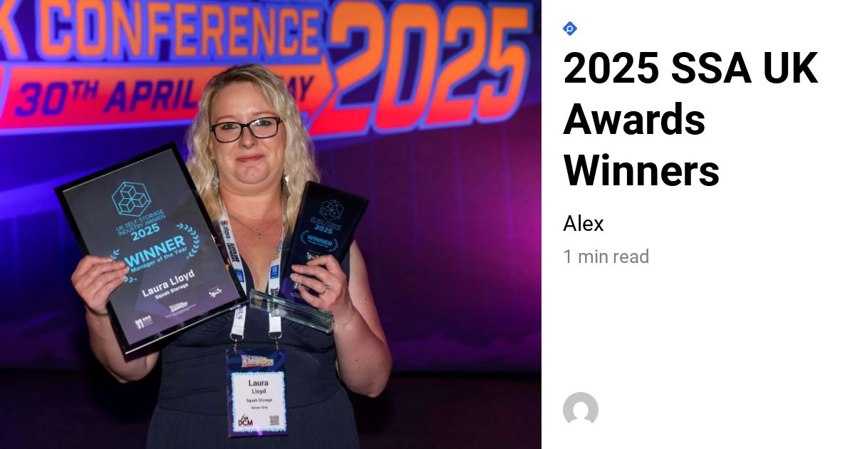 We’re 2025 SSA UK Awards Winners - Squab Storage